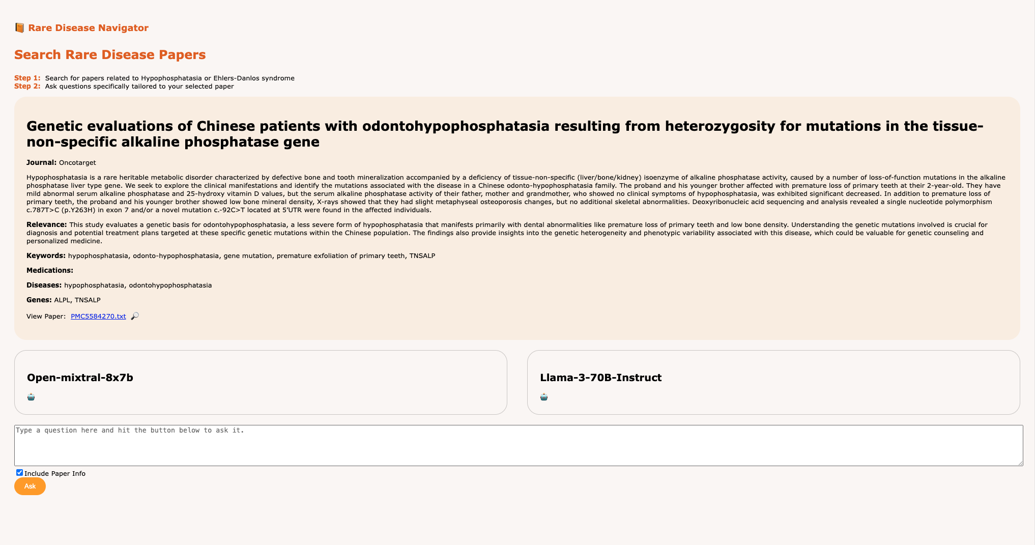 Thoughts on hacking Generative AI for Rare Diseases – Vishakh's Blog